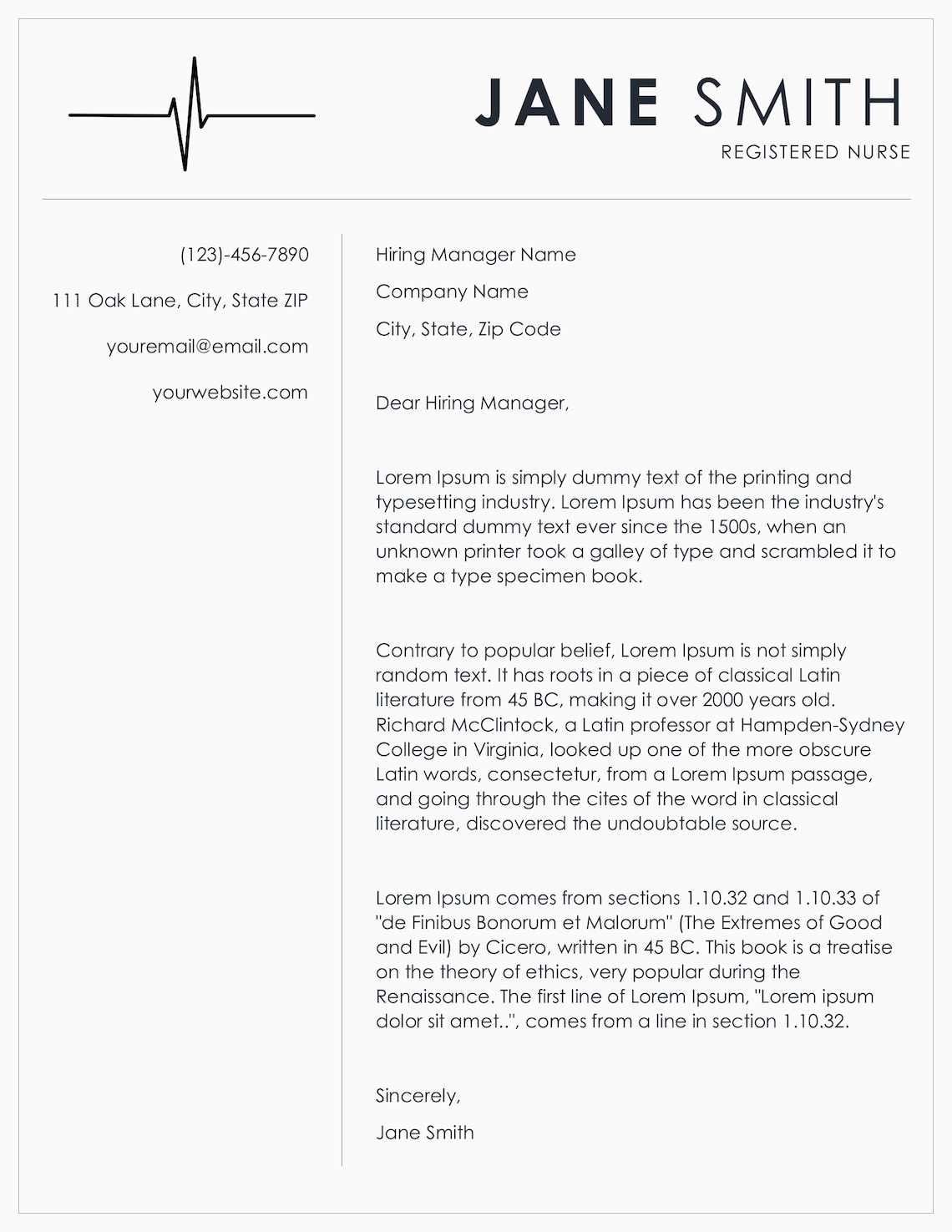 Nurse Resume/cv Template | Medical Cover Letter | Easy to Edit and ...