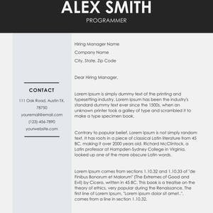 Chic Resume/cv Template | Modern Cover Letter Design | Easy to Edit and ...
