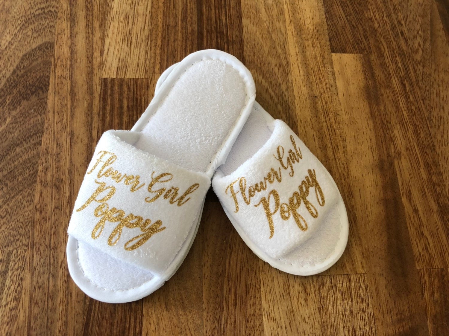 Childrens Spa Slippers Flowergirl Slippers Personalised Spa - Etsy