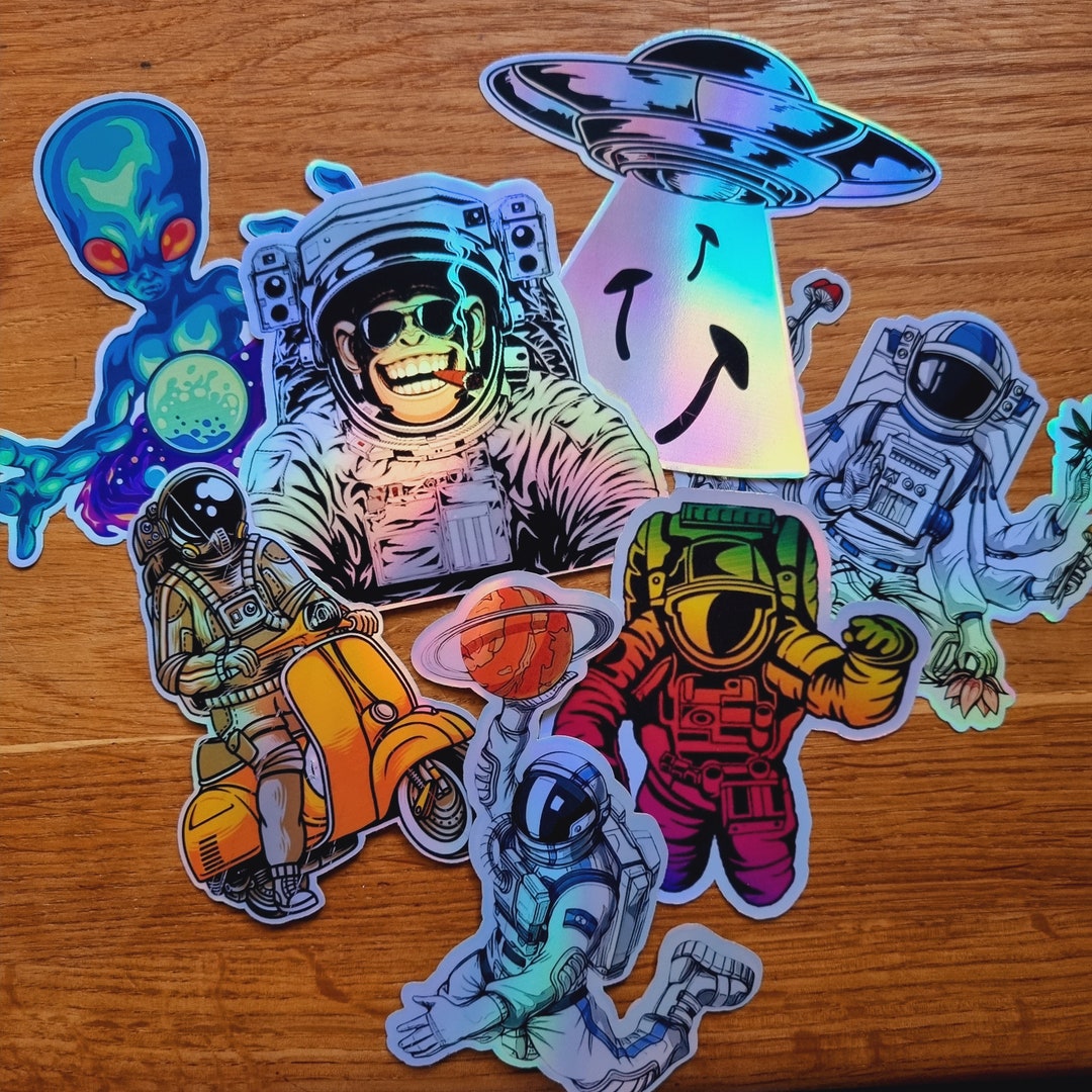 Space Chimp Sticker//astronaut Stickers//spaceships//astronaut God ...