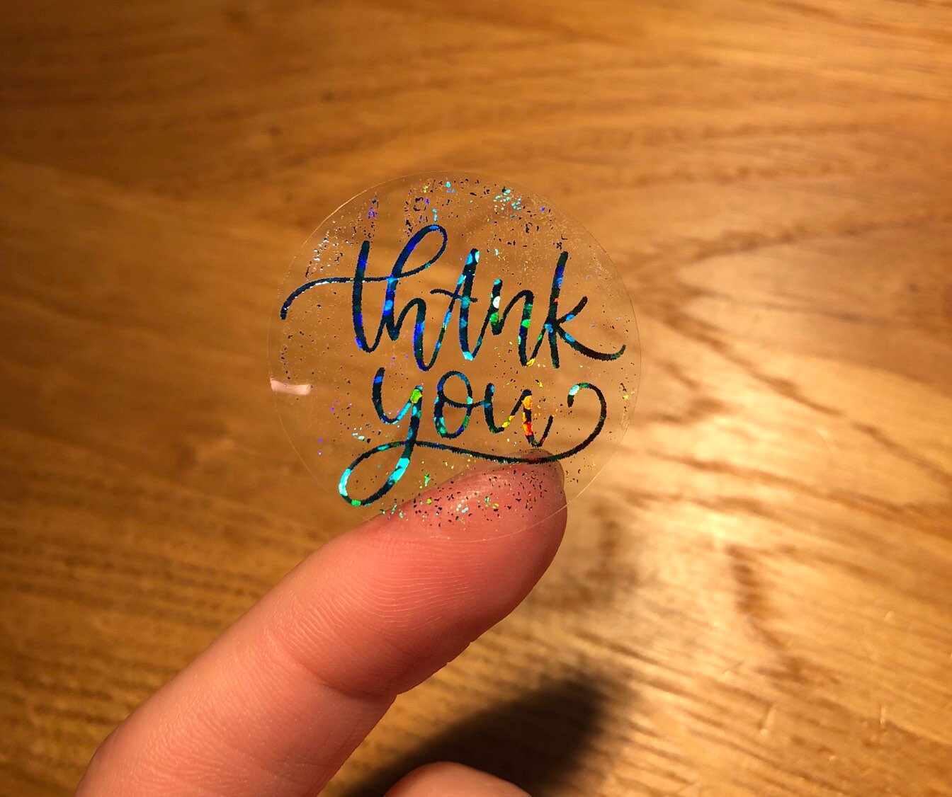 Thank You Transparent Stickers Clear Foiled Labels Unique - Etsy