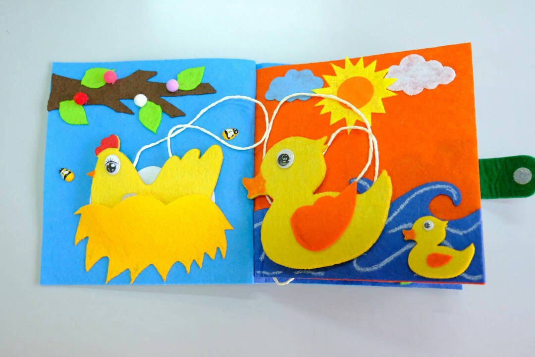 Baby Felt Quiet Book Felt Toy Baby Book Travel Toy Soft Book Quiet Book ...