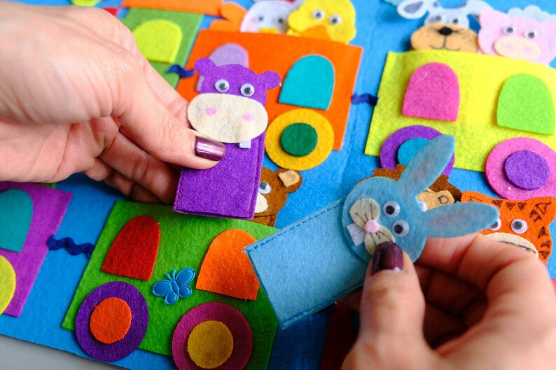 Finger Felt Puppets Felt Toy Travel Toy Active Play Baby Gift Toddler ...