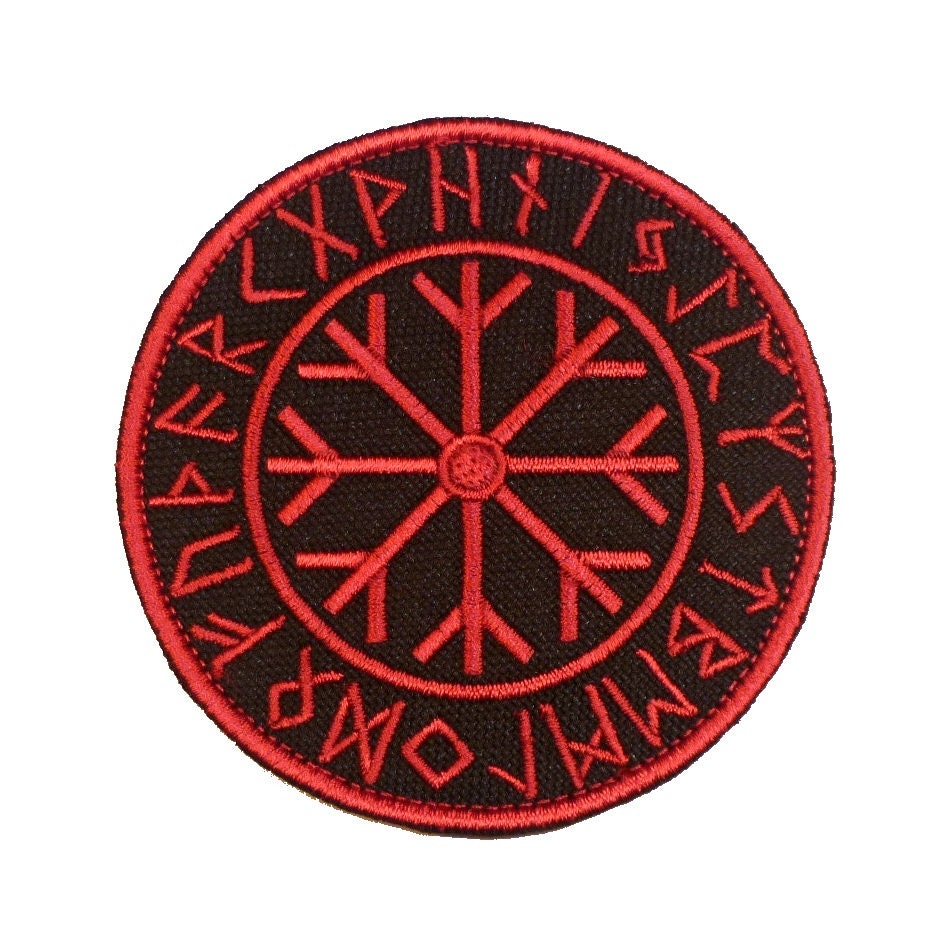 Embroidered PATCH runic Circle With Hook and Loop - Etsy
