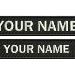 Custom Embroidered Name Tag Patch: Iron on or Hook & Loop, Sew On - Etsy