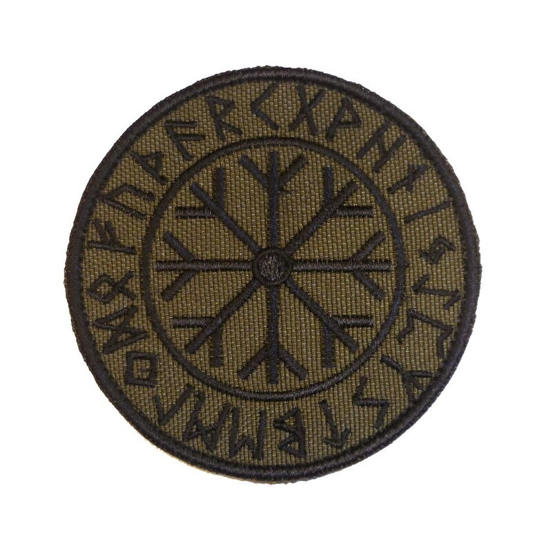 Embroidered PATCH runic Circle With Hook and Loop - Etsy