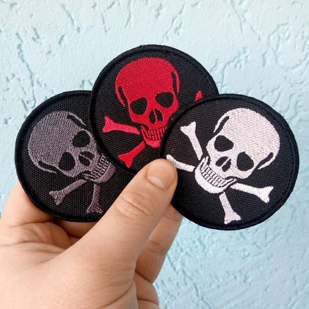 Embroidered PATCH "jolly Roger Pirate Skull" - Etsy