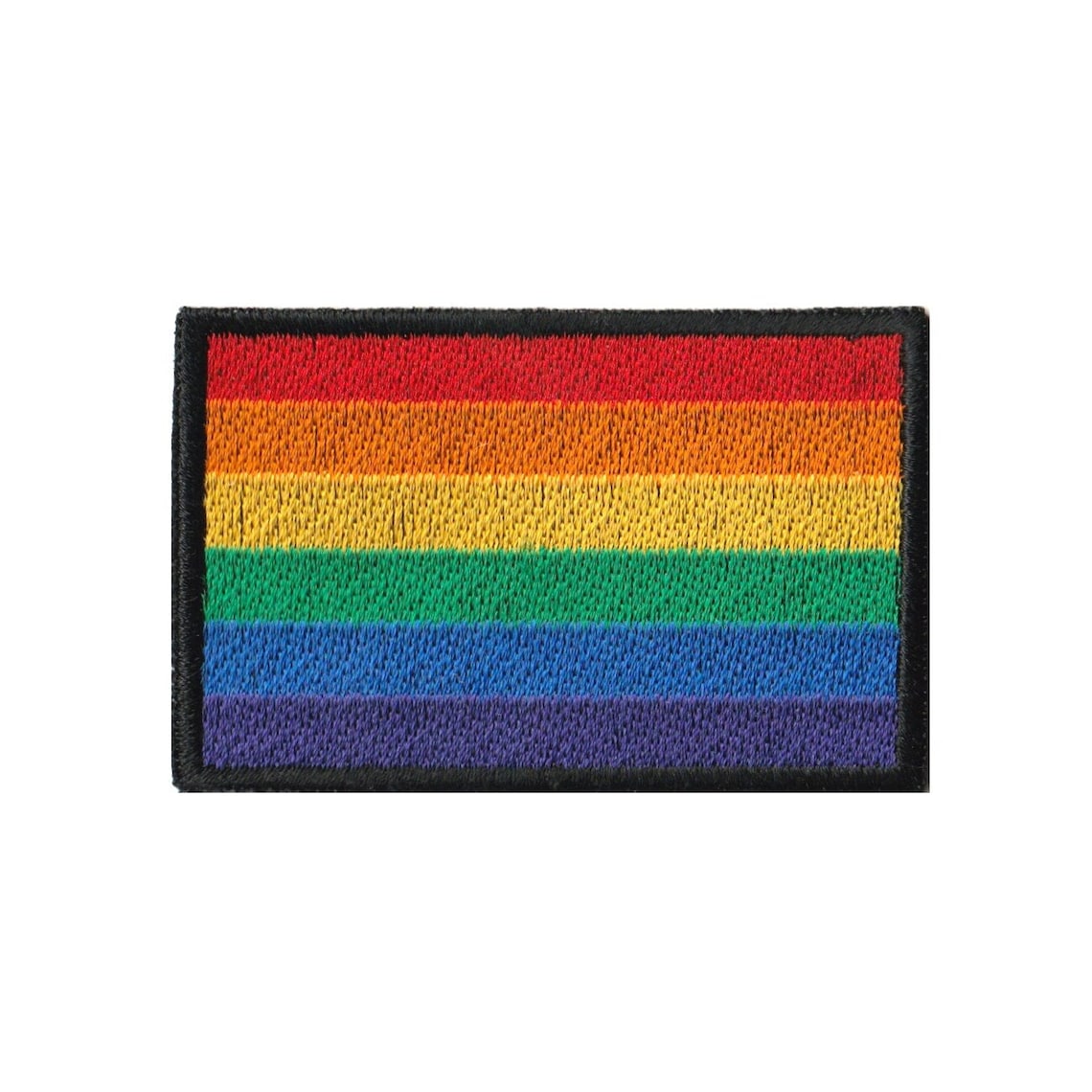 Embroidered LGBT RAINBOW FLAG Patch With Hook and Loop - Etsy