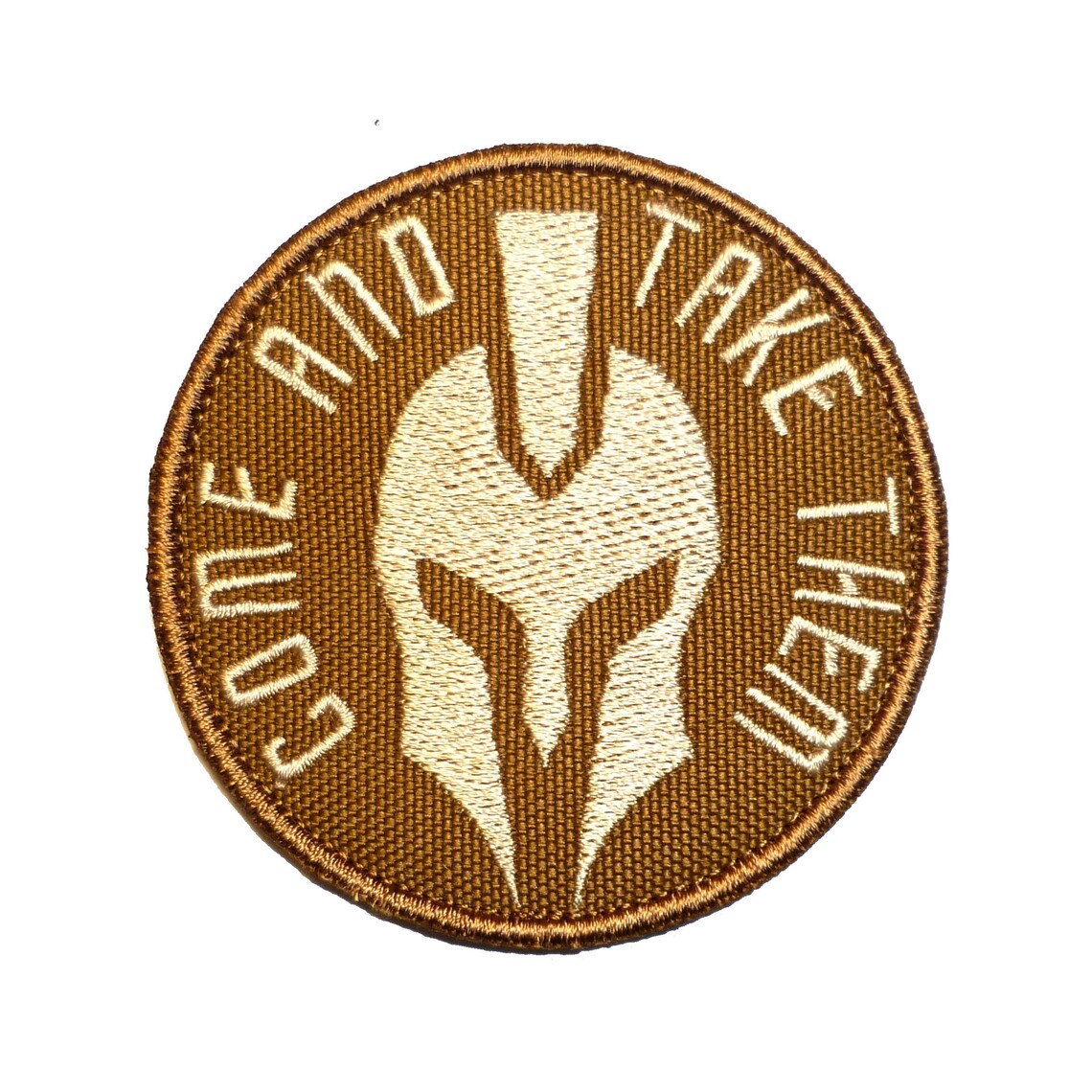 Embroidered PATCH spartan Helmet With Hook and - Etsy