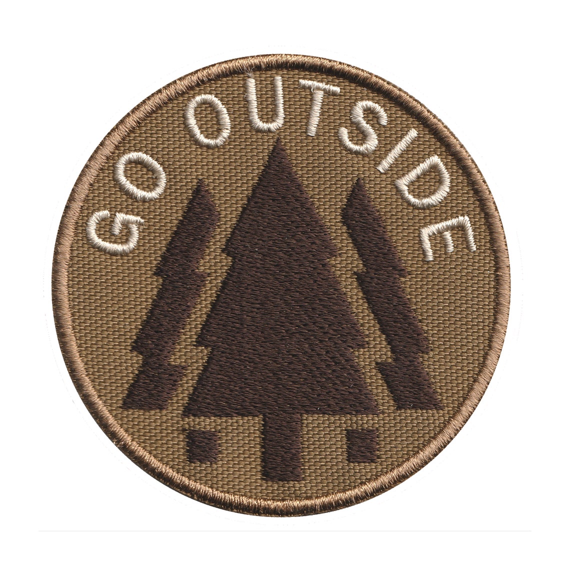 Embroidered Patch go Outside - Etsy