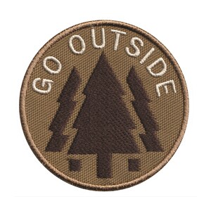Embroidered Patch "go Outside" - Etsy