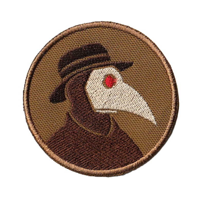 Embroidered PATCH plague Doctor With Hook and Loop - Etsy