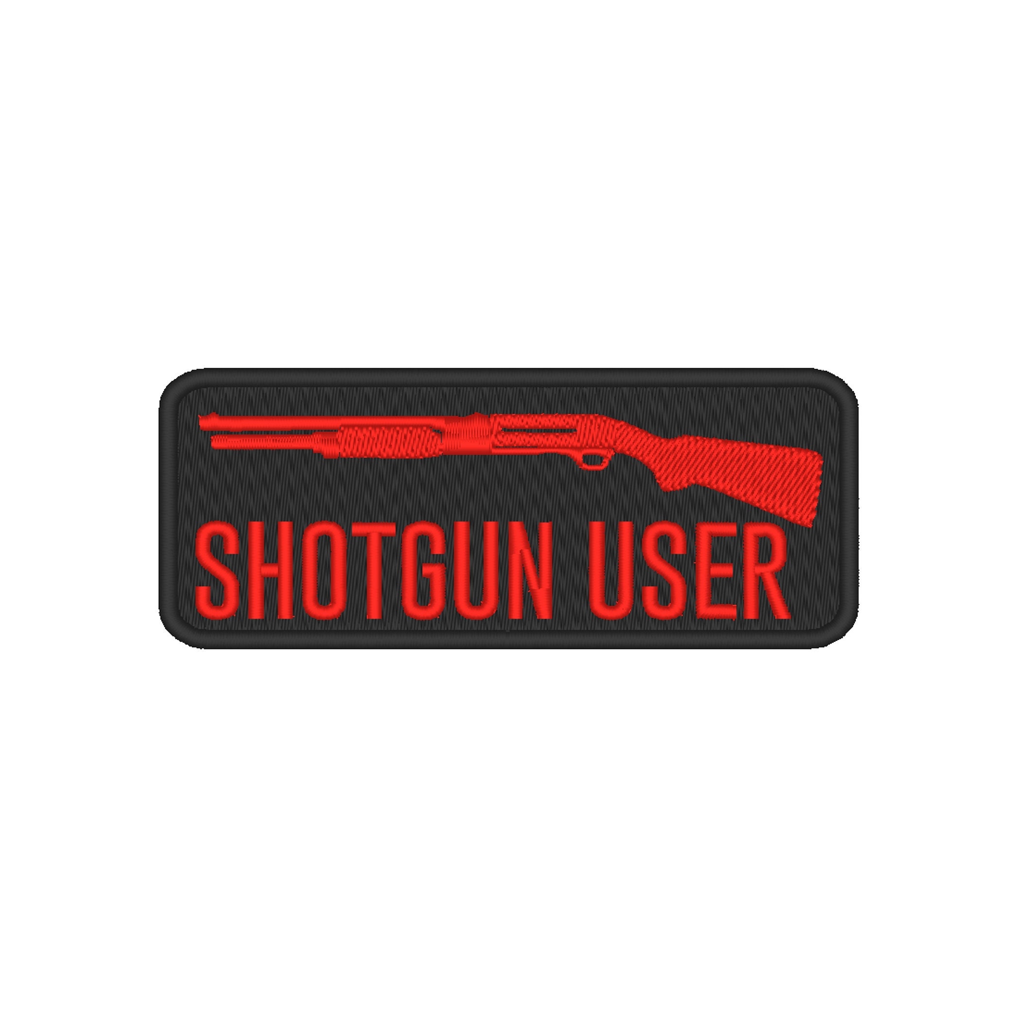 Embroidered Patch shotgun User With Hook and Loop - Etsy