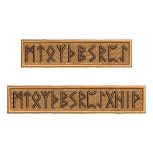 Custom Embroidered Runic Tag Patch: Elder Futhark Runes - Etsy