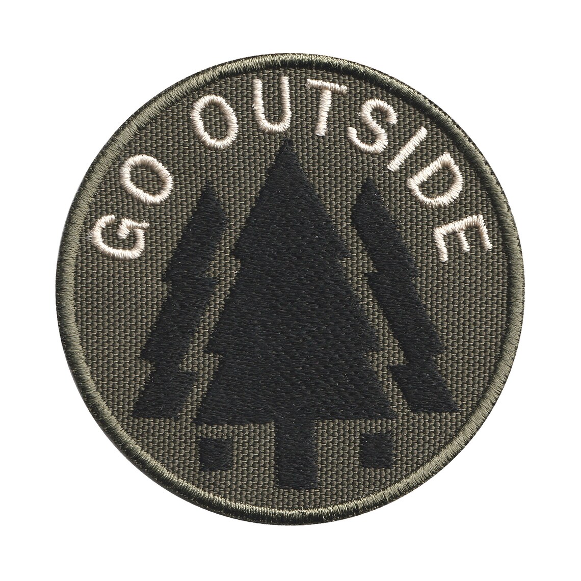 Embroidered Patch go Outside - Etsy