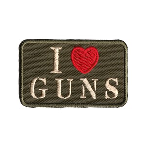 Morale Patch Embroidered i Love Guns - Etsy