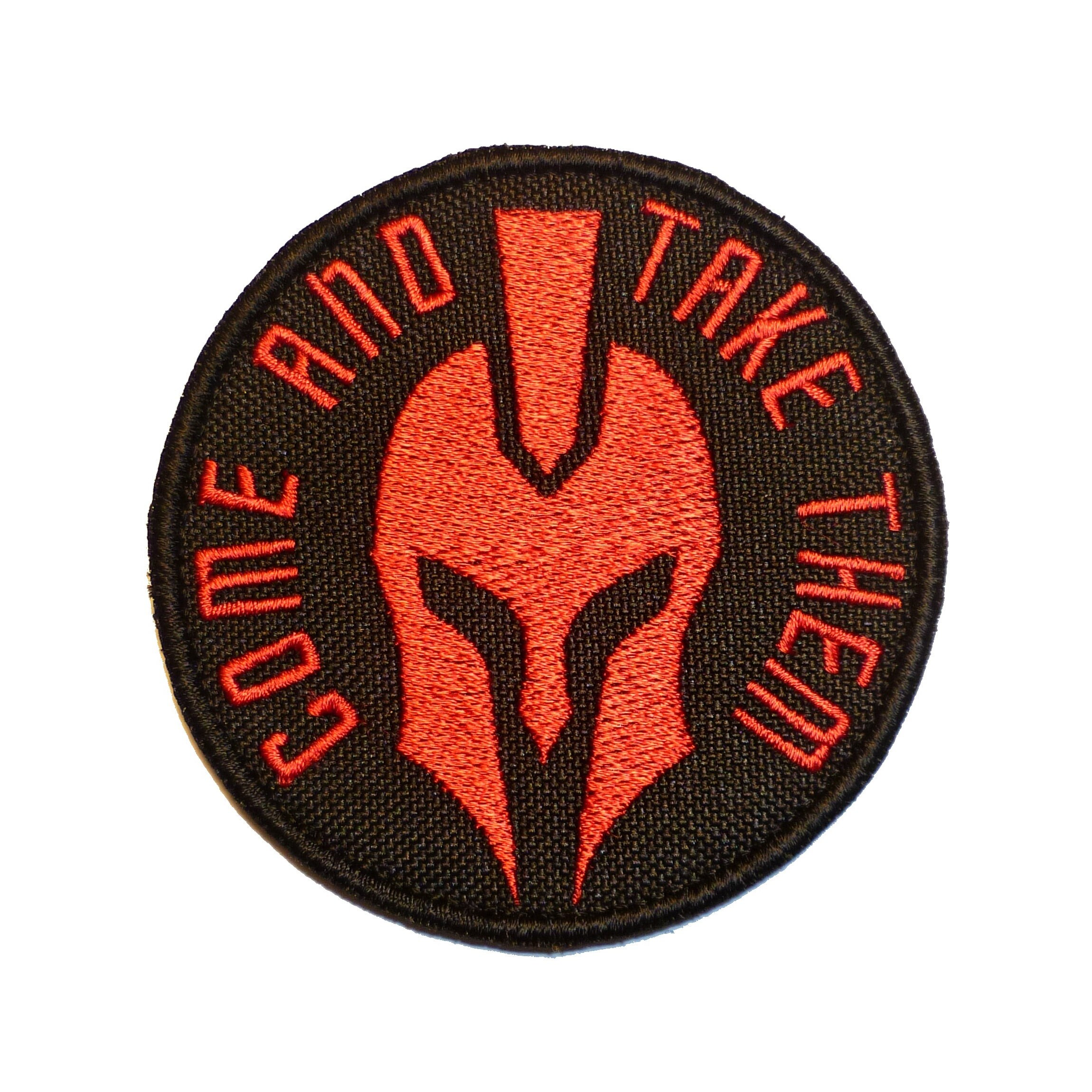 Embroidered PATCH spartan Helmet With Hook and - Etsy