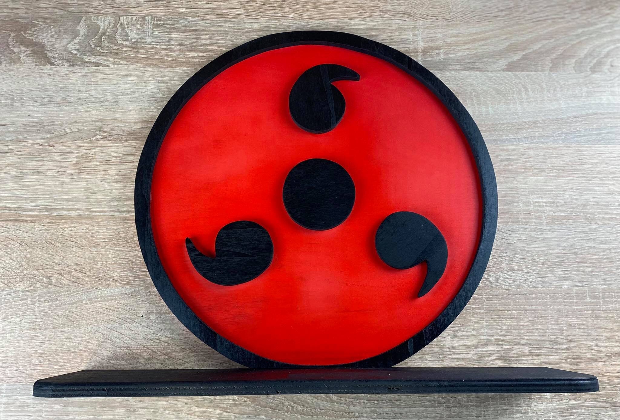 Wooden Sharingan Shelf, Naruto, Custom Shelf, Akatsuki, Sharingan ...