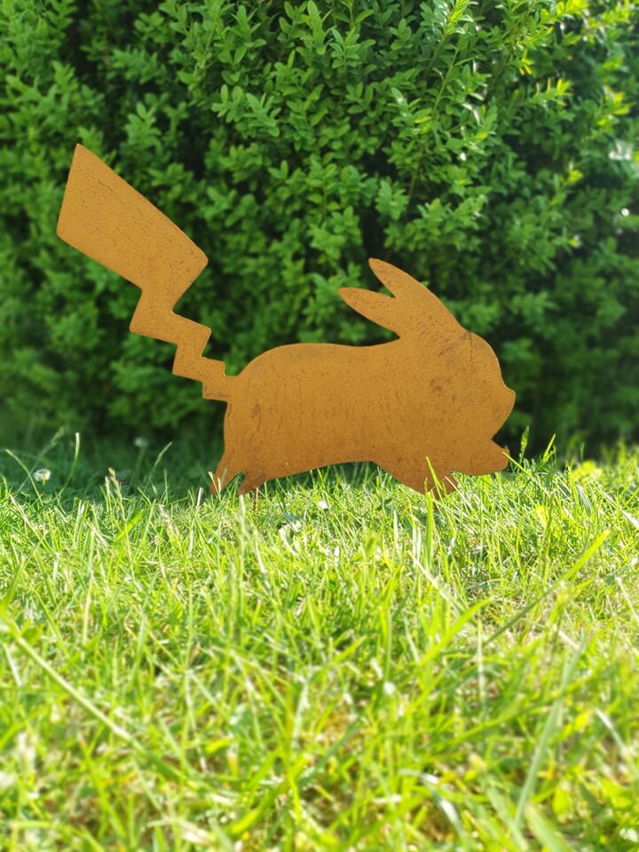 Pikachu in Rusty Steel Rusty Pokemon Exterior Decorations in - Etsy UK