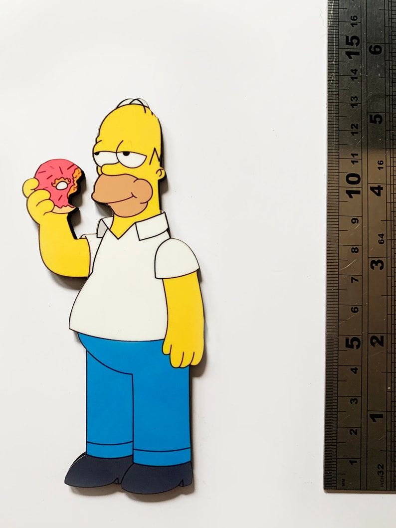 Homer Simpson Fridge Magnet Option for Large Wall Art | Etsy