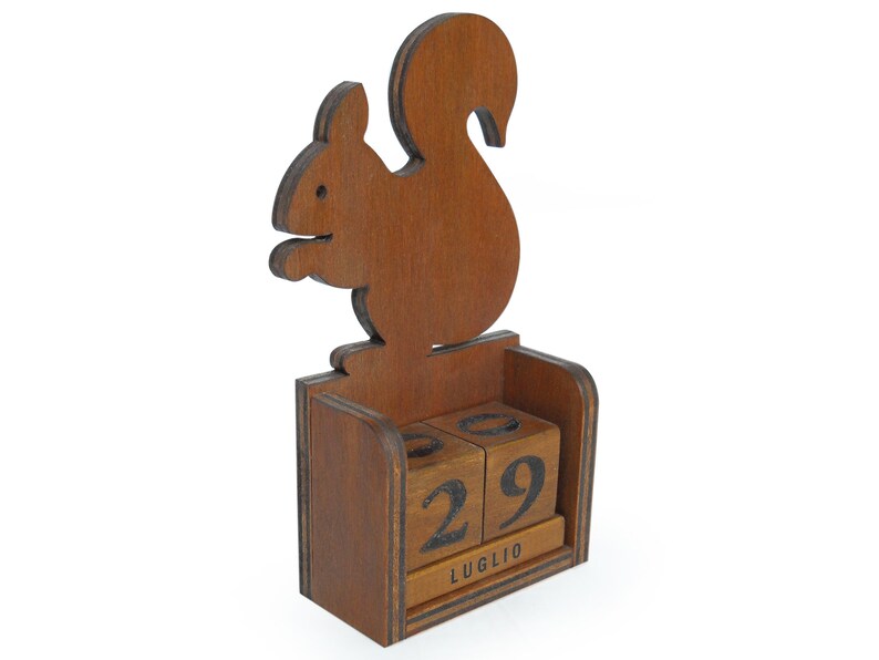 Wooden Squirrel Calendar - Etsy