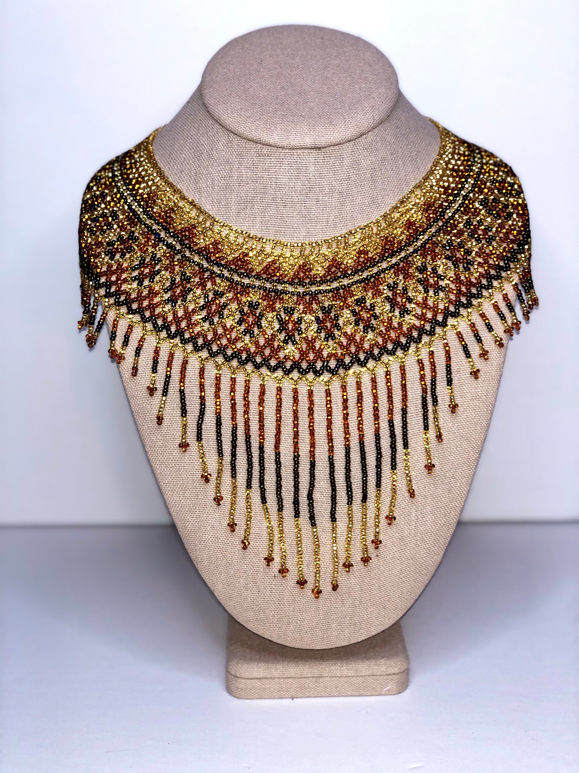 Aztec/Mayan style beaded necklace | Etsy