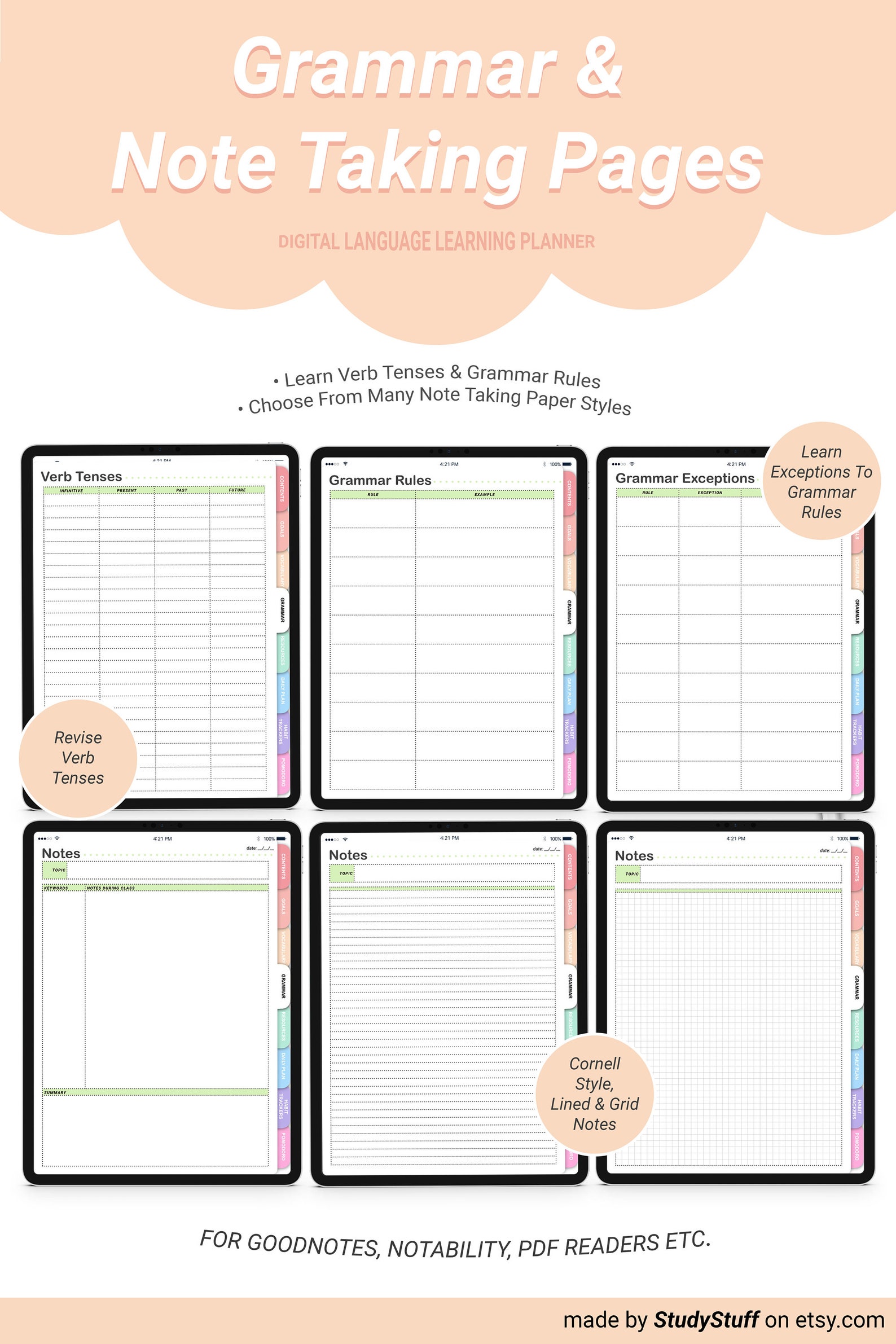 Language Learning Planner Digital Language Study Planner - Etsy Hong Kong