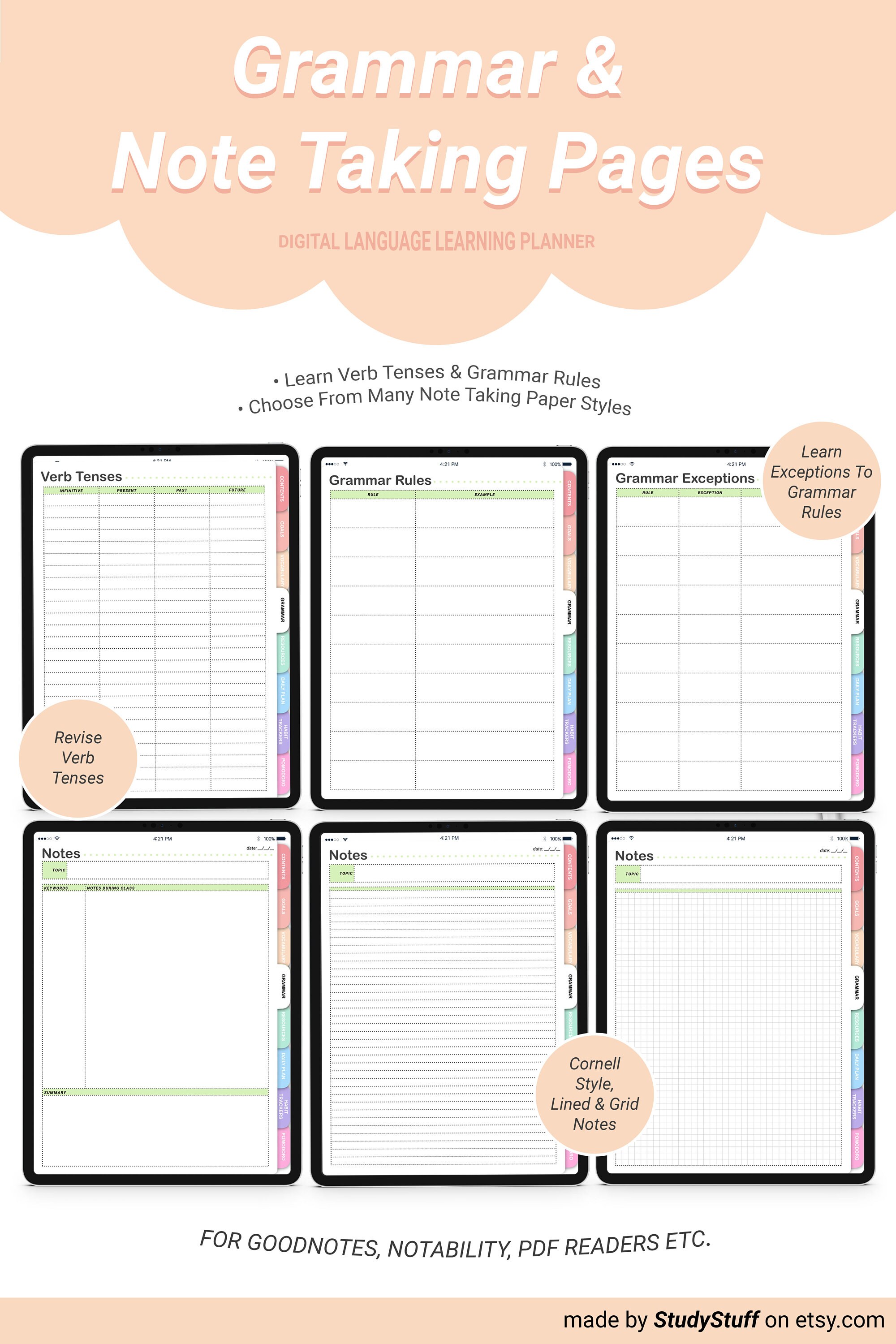 Language Learning Planner Digital Language Study Planner - Etsy Hong Kong