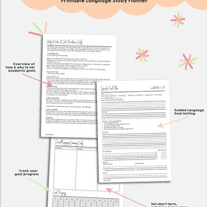 Language Learning Planner | Self Study Foreign Languages Printable Pack ...