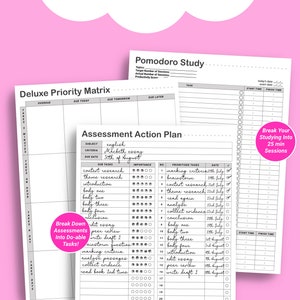 Student Time Management Printable Planner | Study Planning | Time ...