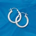 925 Sterling Silver 3mm X 20mm Hoop Earrings With Click - Sold in Pairs ...