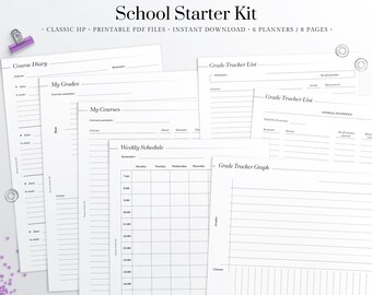 Printable Grade and Behavior Tracker Planner Pages for - Etsy