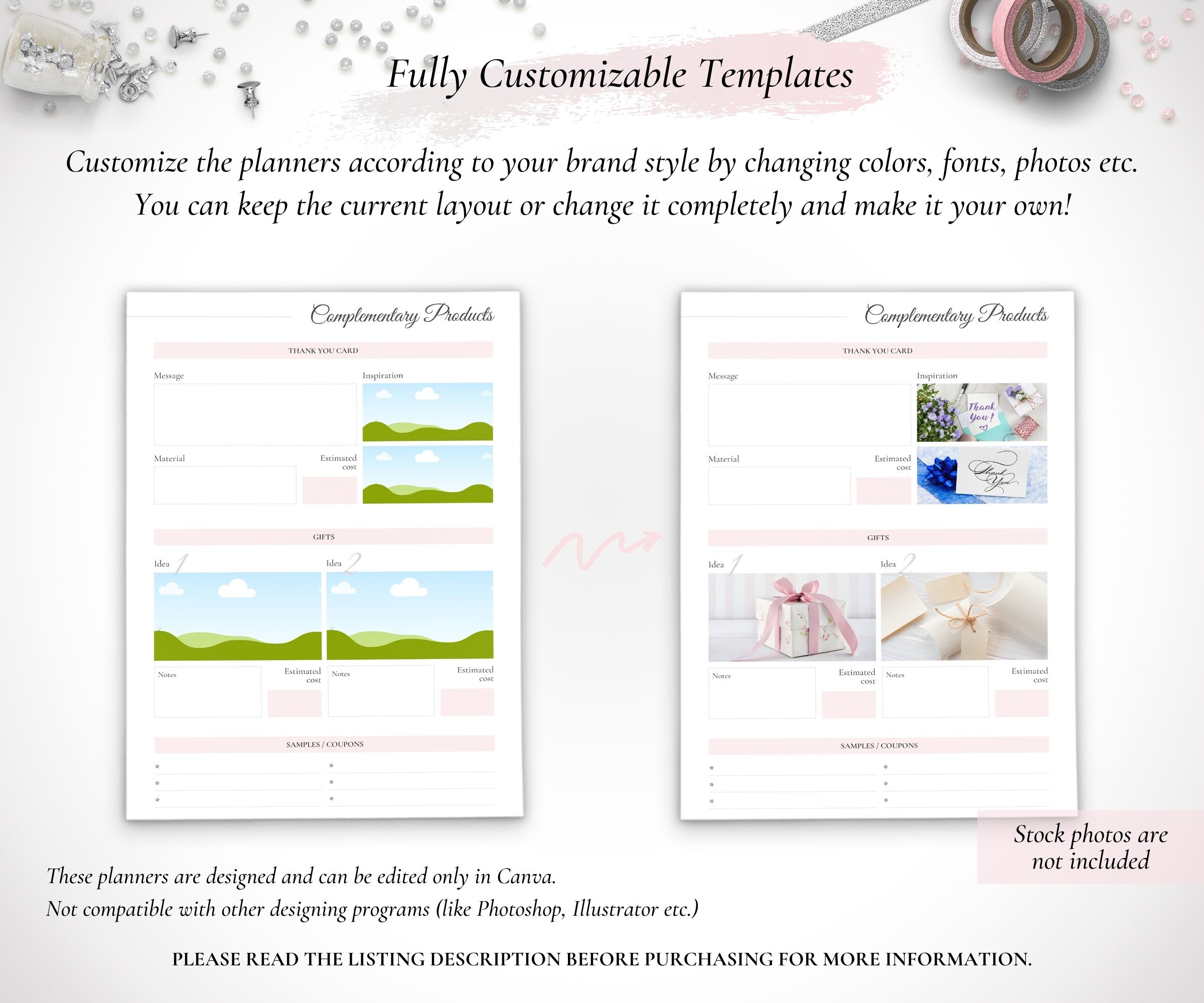 Business Planner Packaging & Shipping, Editable Planner Pages ...