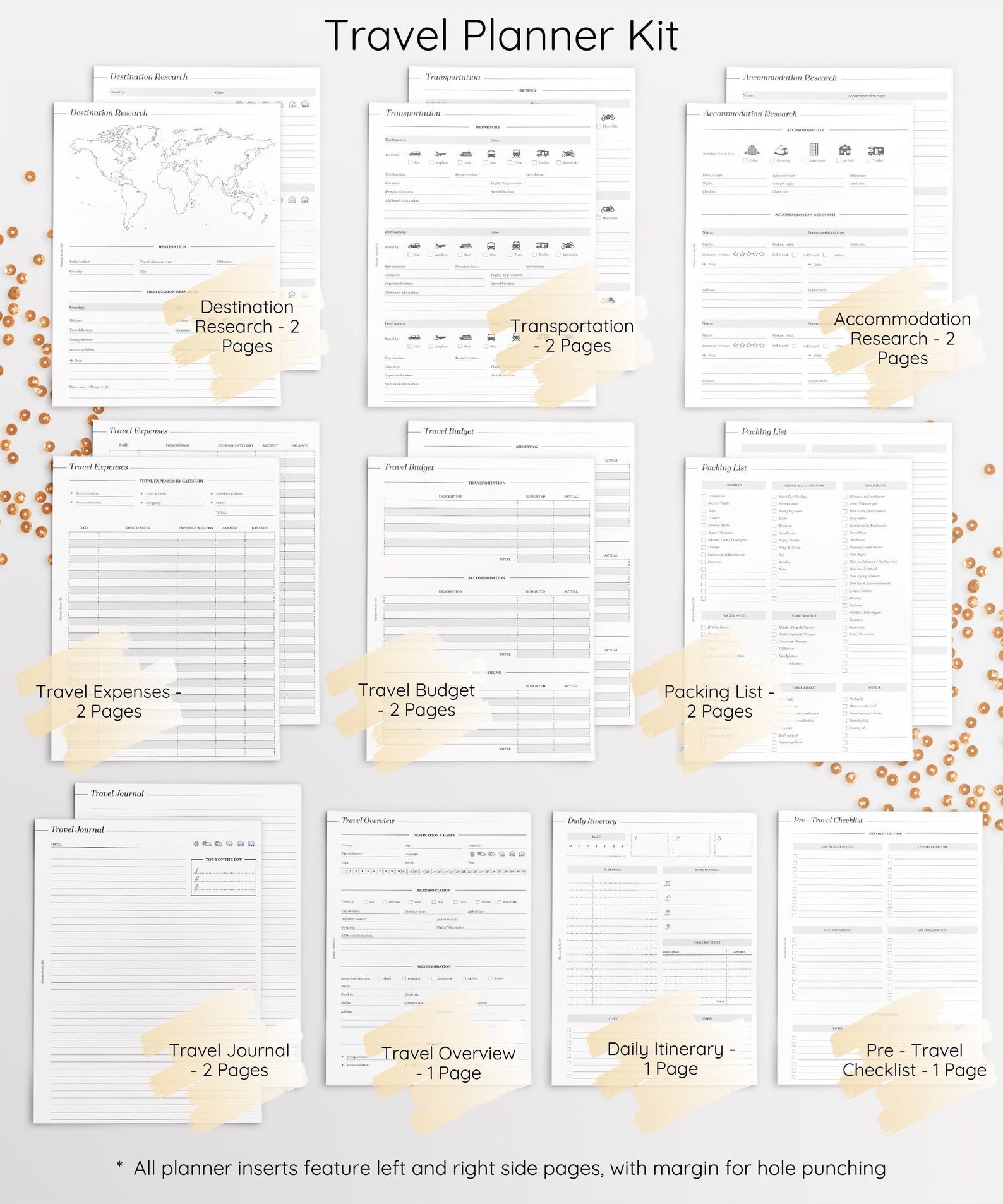 Travel Planner Kit Vacation Planner Holidays Trip Planner - Etsy