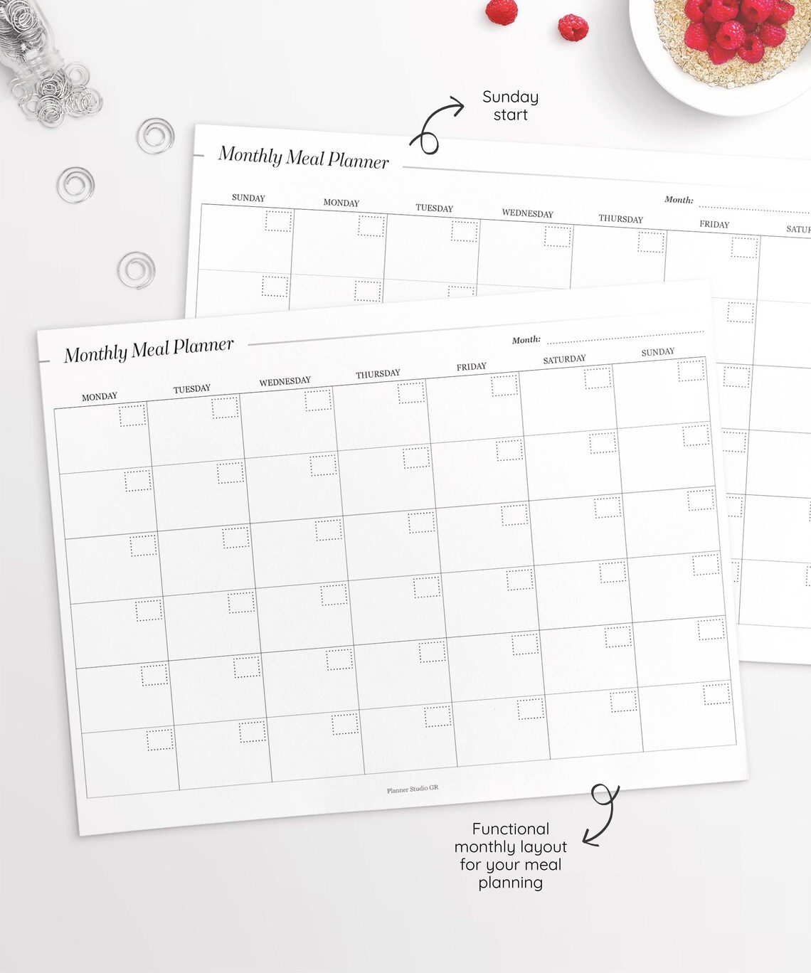 Meal Planner Kit Weekly Meal Planner Two Week Meal Planner - Etsy