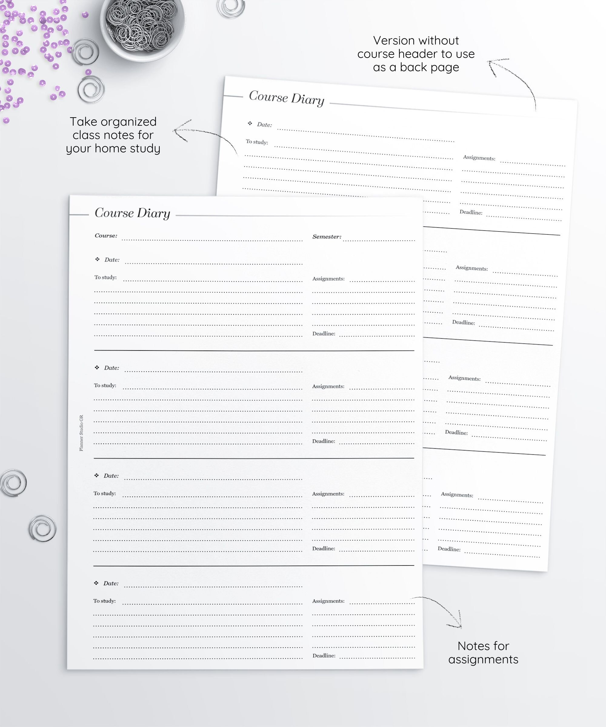 School Starter Kit Student Planner Weekly Schedule Grade | Etsy