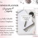 Business Planner Packaging & Shipping, Editable Planner Pages ...