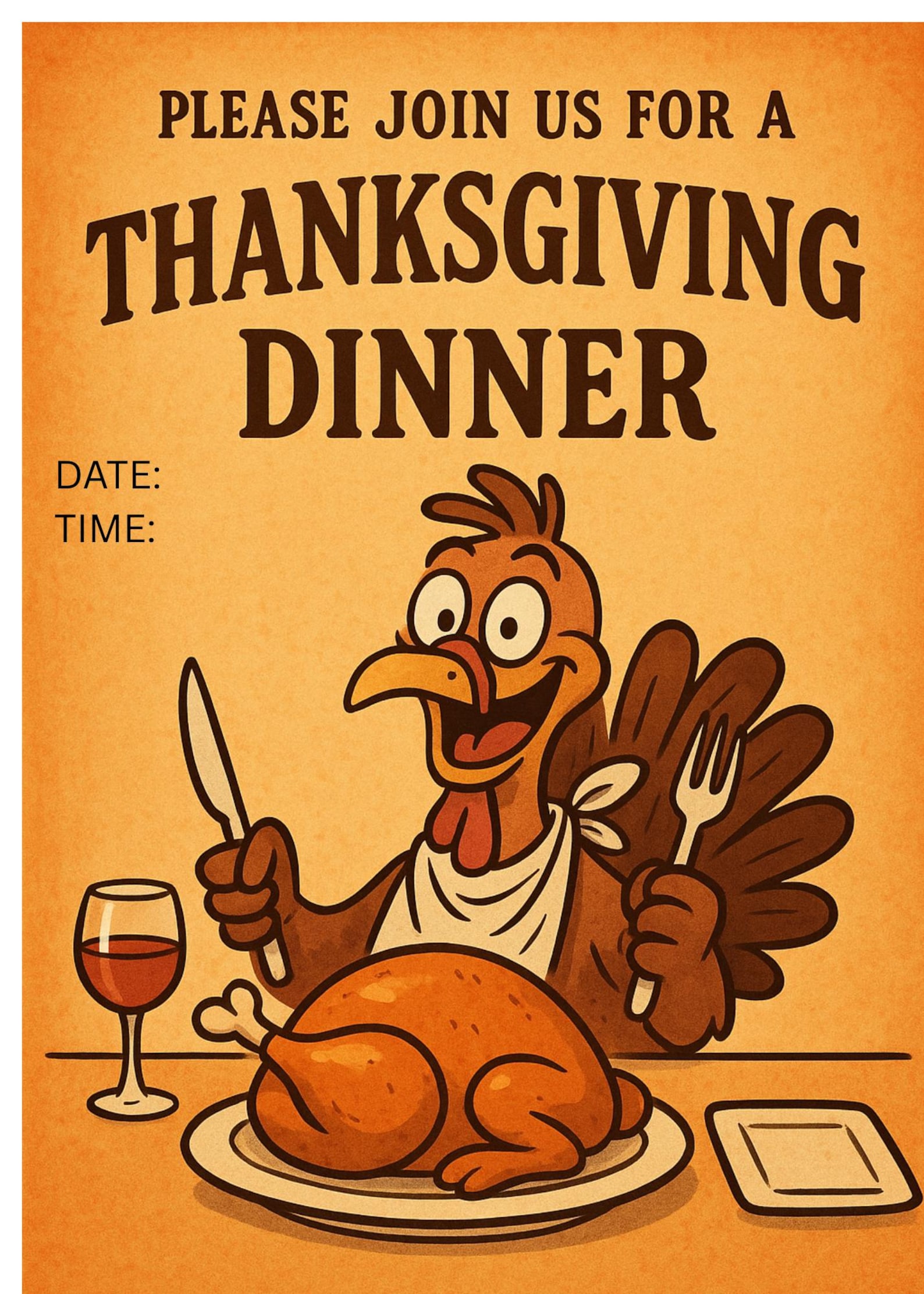 Digital Thanksgiving Invitation / Thanksgiving Dinner - Etsy