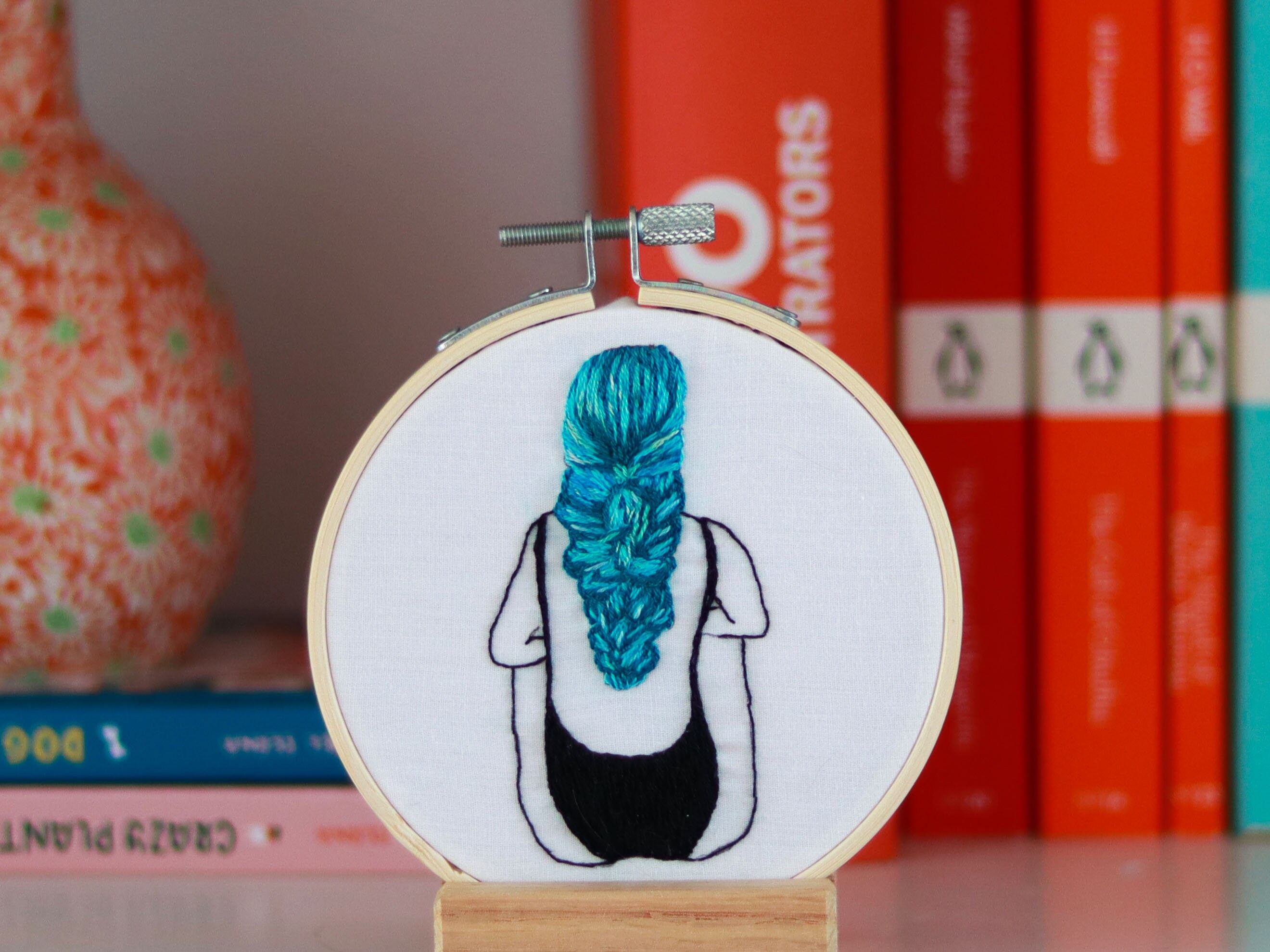 Line Art Hair Embroidery - Etsy