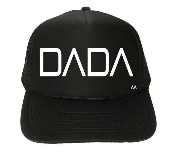 DADA Black Trucker Hat With White Logo - Etsy