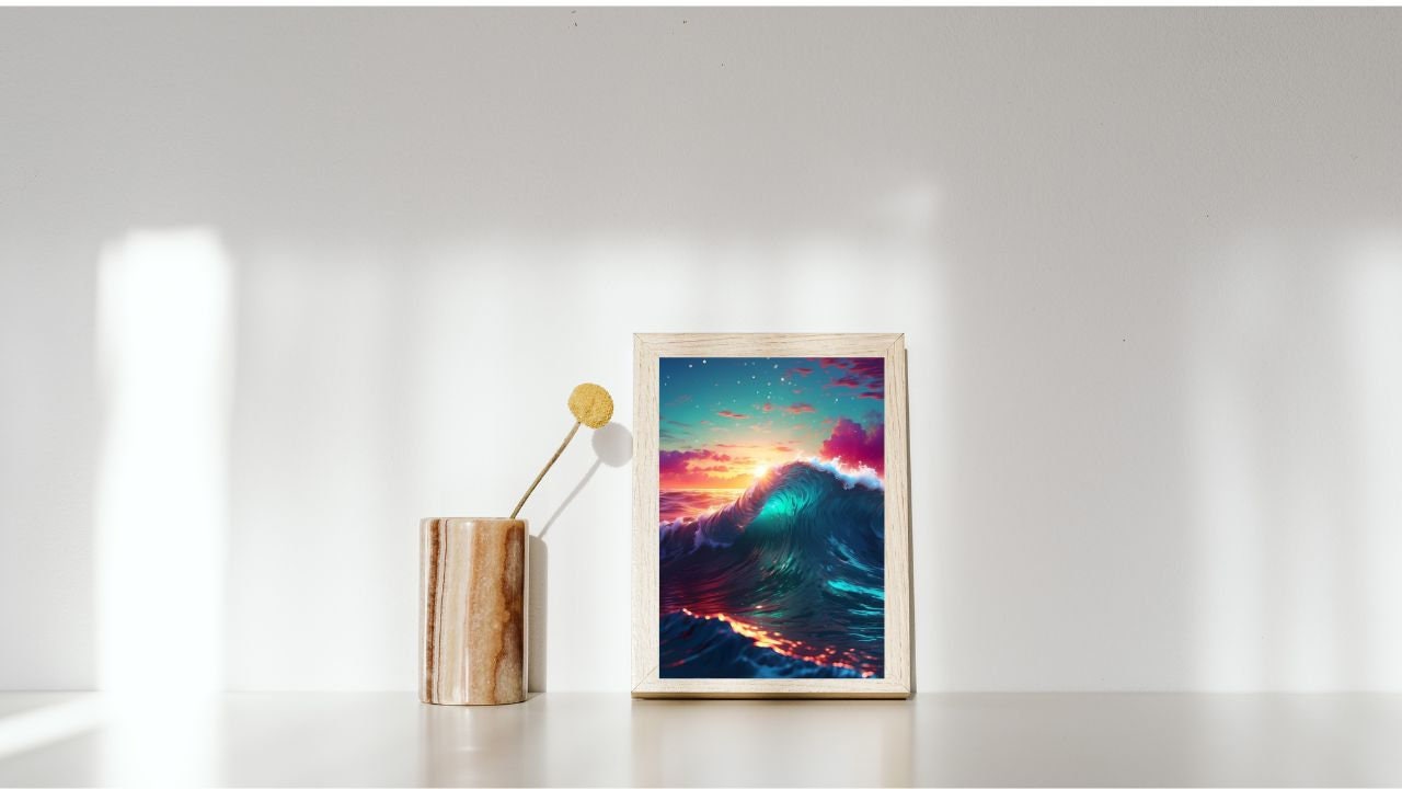 Print Sea and Wave. Wall Poster Design Decor Element. Wave - Etsy