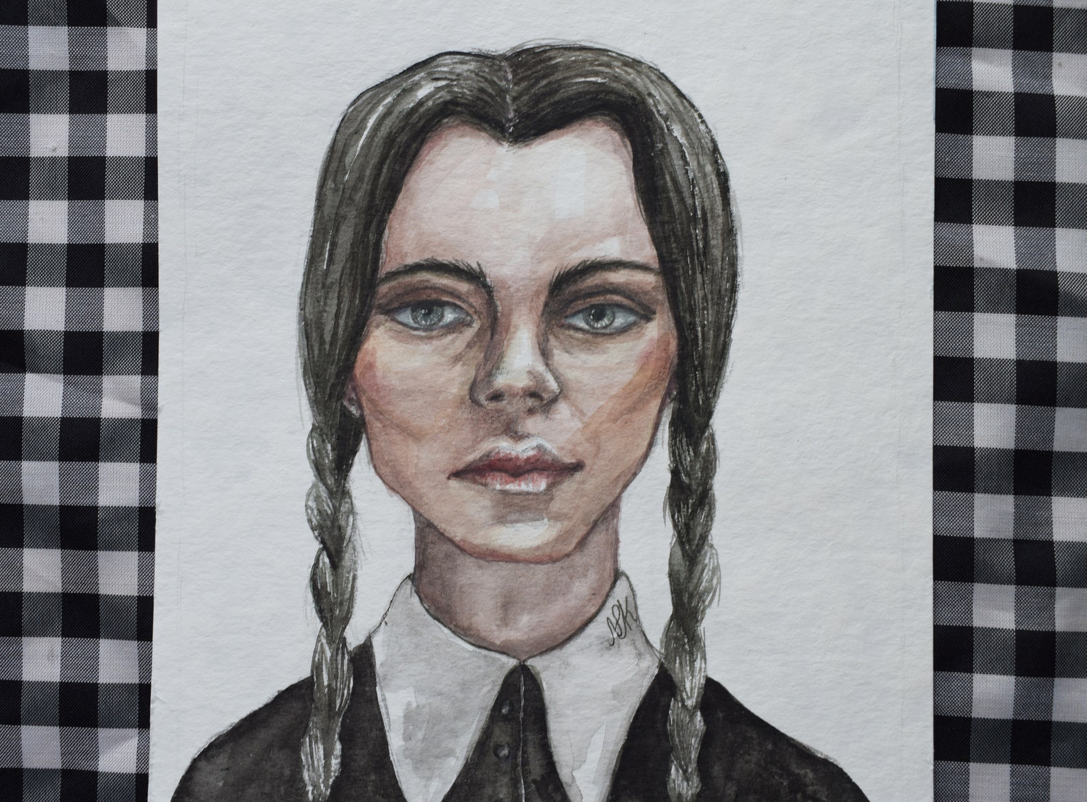 Wednesday Addams Portrait Original Illustration - Etsy UK