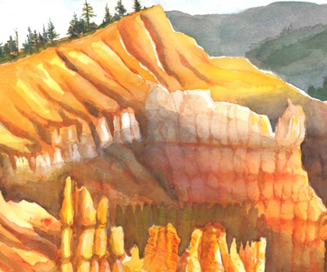 Sunrise Point of the Bryce National Park, Original Painting - Etsy