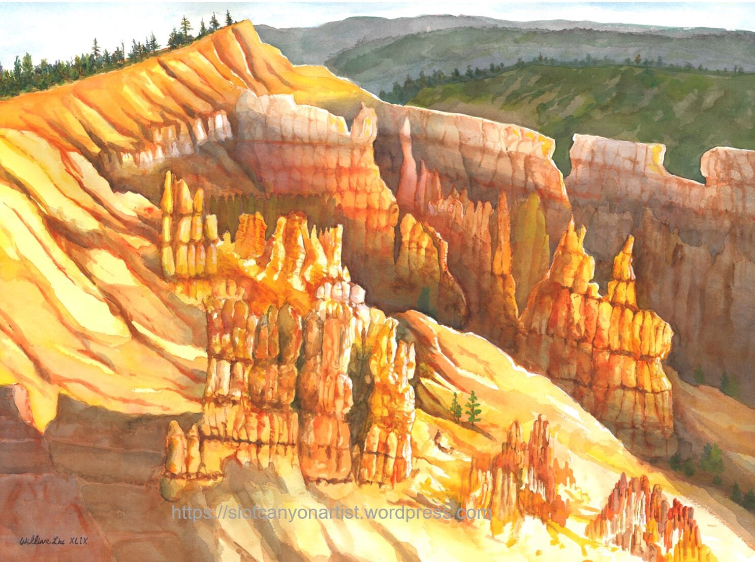 Sunrise Point of the Bryce National Park, Original Painting - Etsy