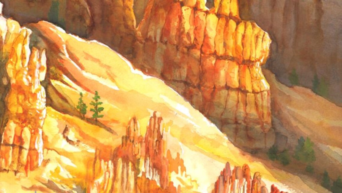 Sunrise Point of the Bryce National Park, Original Painting - Etsy