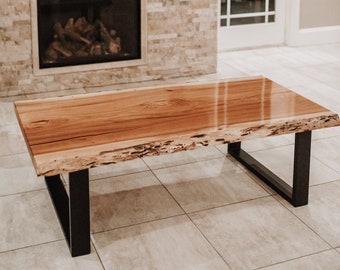 Live Edge Hickory Tables - Etsy
