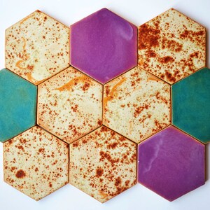 HEXAGON TILES - RUSTY - Etsy