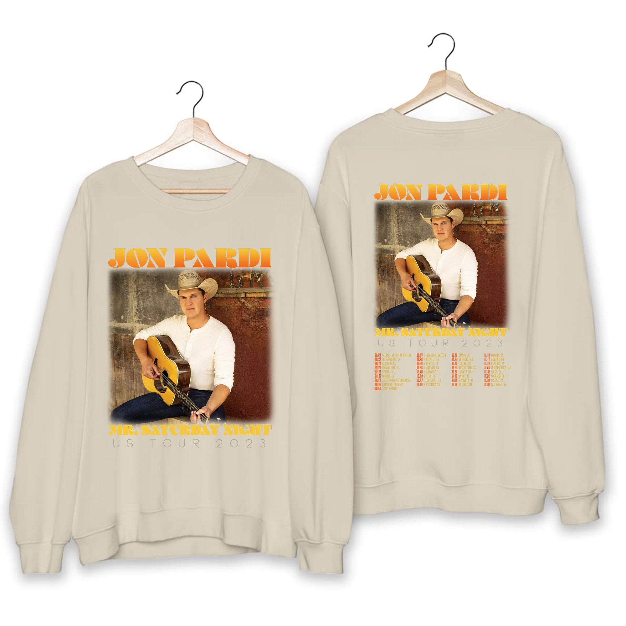 Jon Pardi Country Music Shirt, The Mr. Saturday Night World Tour 2023 ...