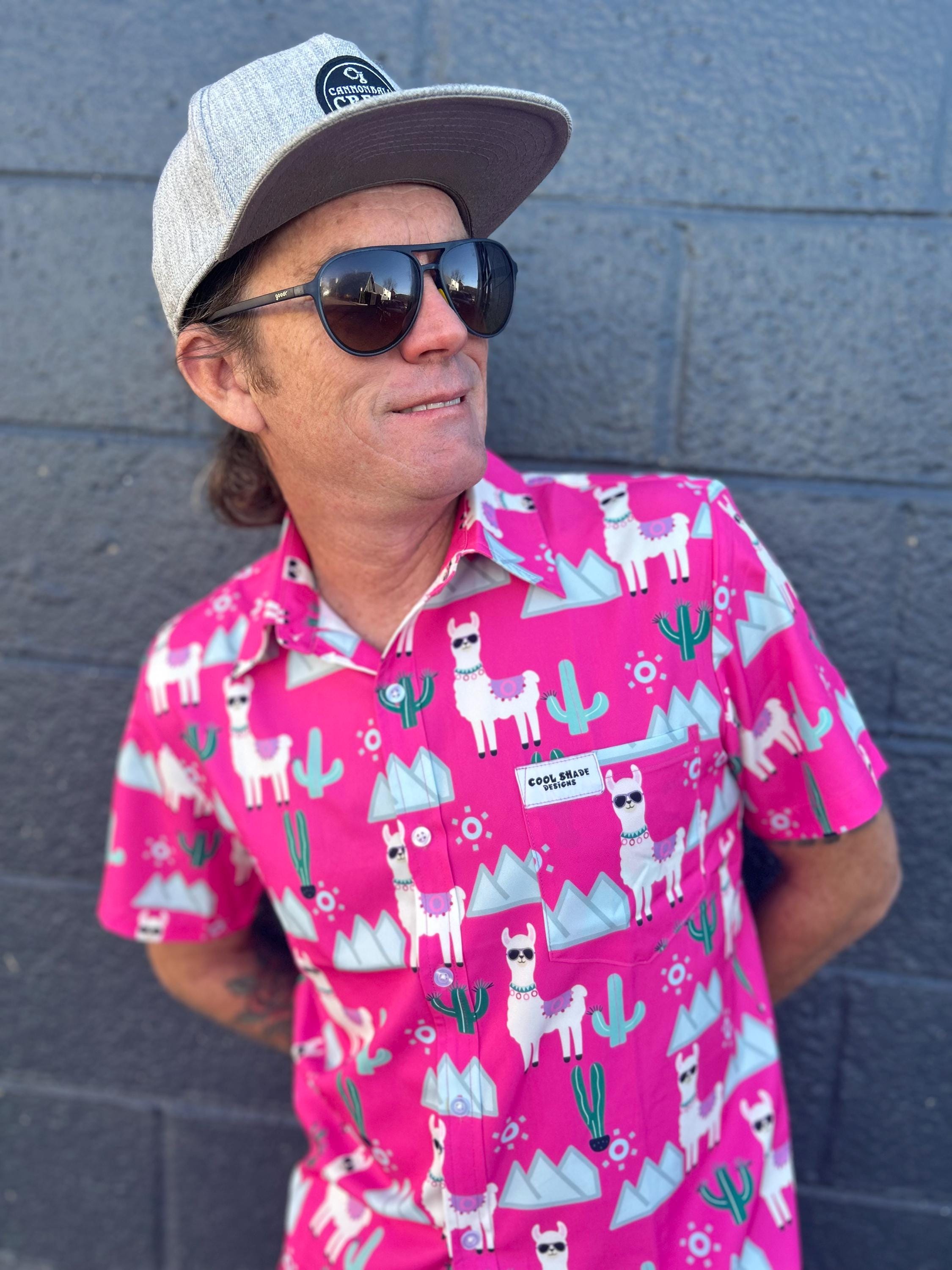 Phish Llama and Cactus Bright Colored Lightweight Button Down Shirt - Etsy
