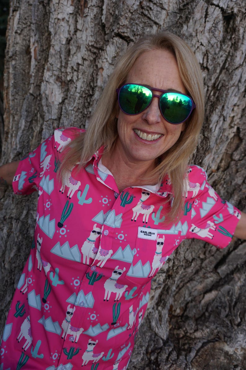 Phish Llama and Cactus Bright Colored Lightweight Button Down Shirt - Etsy